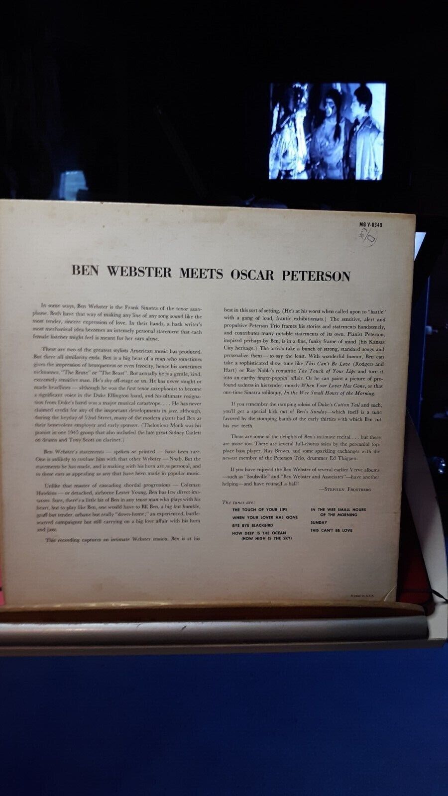 popsike.com - BEN WEBSTER Meets OSCAR PETERSON Verve DG MG V 8349 Mono ...
