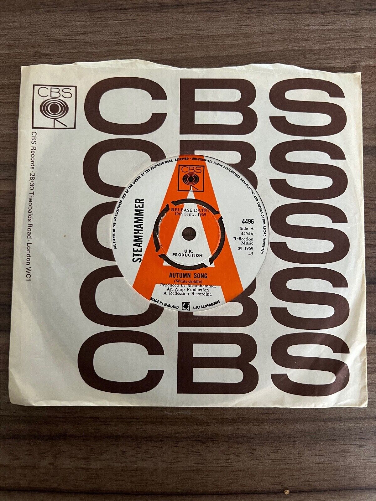 popsike.com - Steamhammer - Autumn Song. 1969 CBS DEMO with Company ...