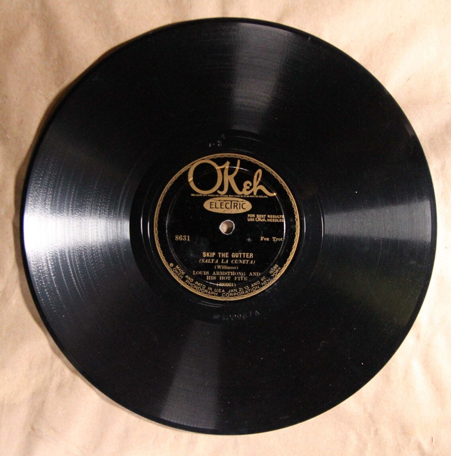 popsike.com - Louis Armstrong & His Hot Five OKEH 8631 V+ "Skip the ...