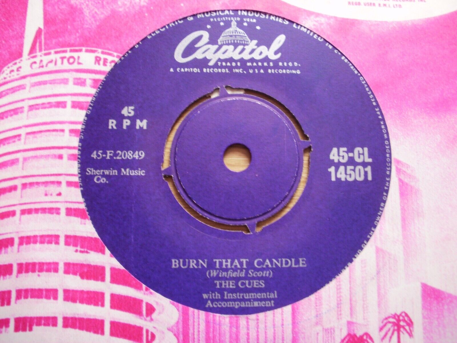popsike.com - Rare The Cues "Burn That Candle" 1956 Capitol CL 14501 VG ...