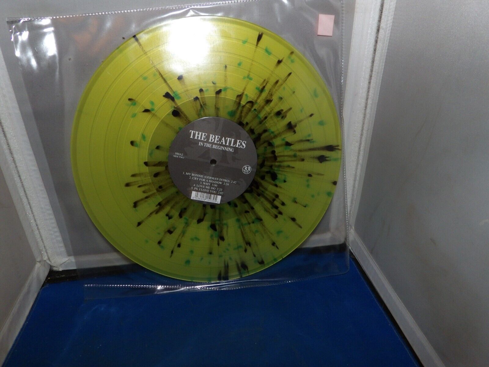 popsike.com - The Beatles In The Beginning Green Splatter Vinyl Record ...
