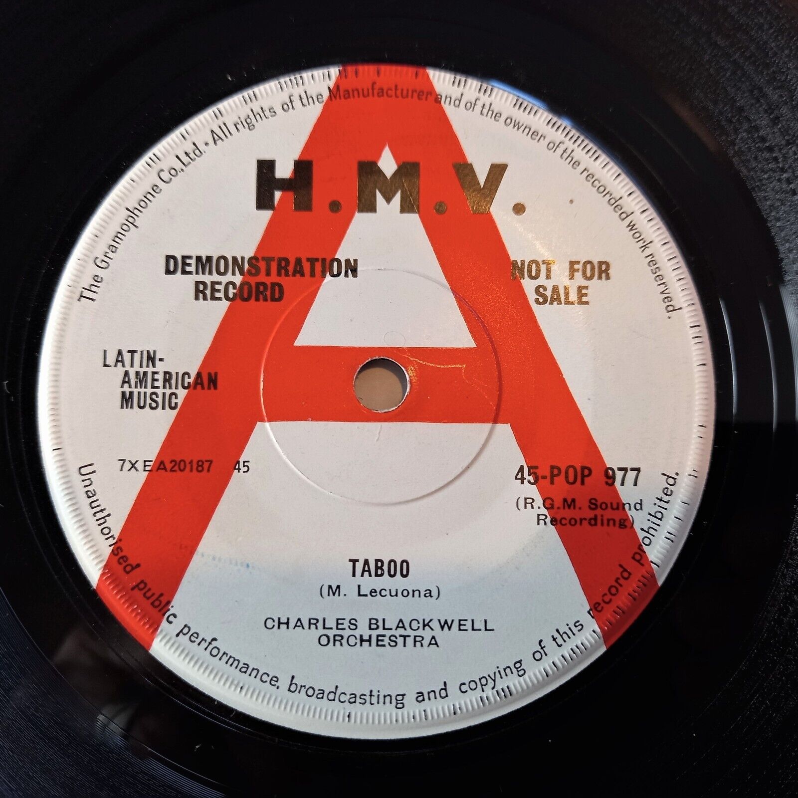 popsike.com - Charles Blackwell Orchestra - Taboo 7" Single 1962 UK ...