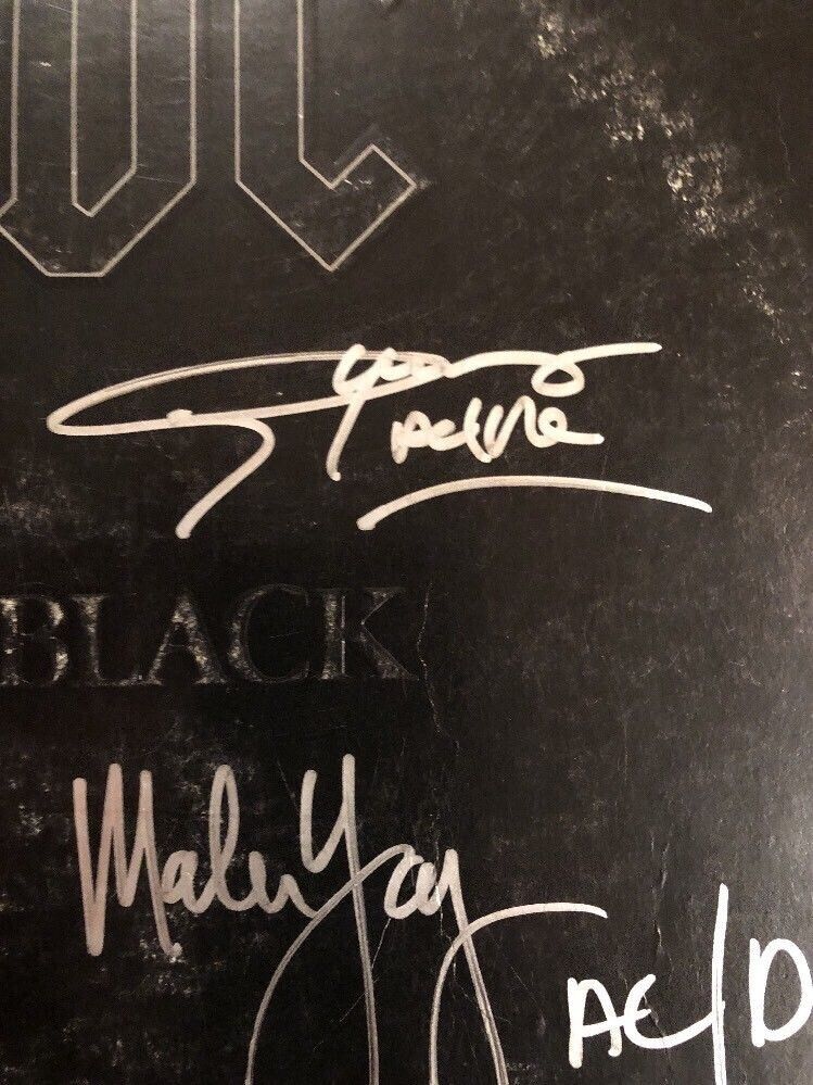 popsike.com - AC/DC Back In Black SIGNED by ALL 5 MEMBERS Malcom Angus ...