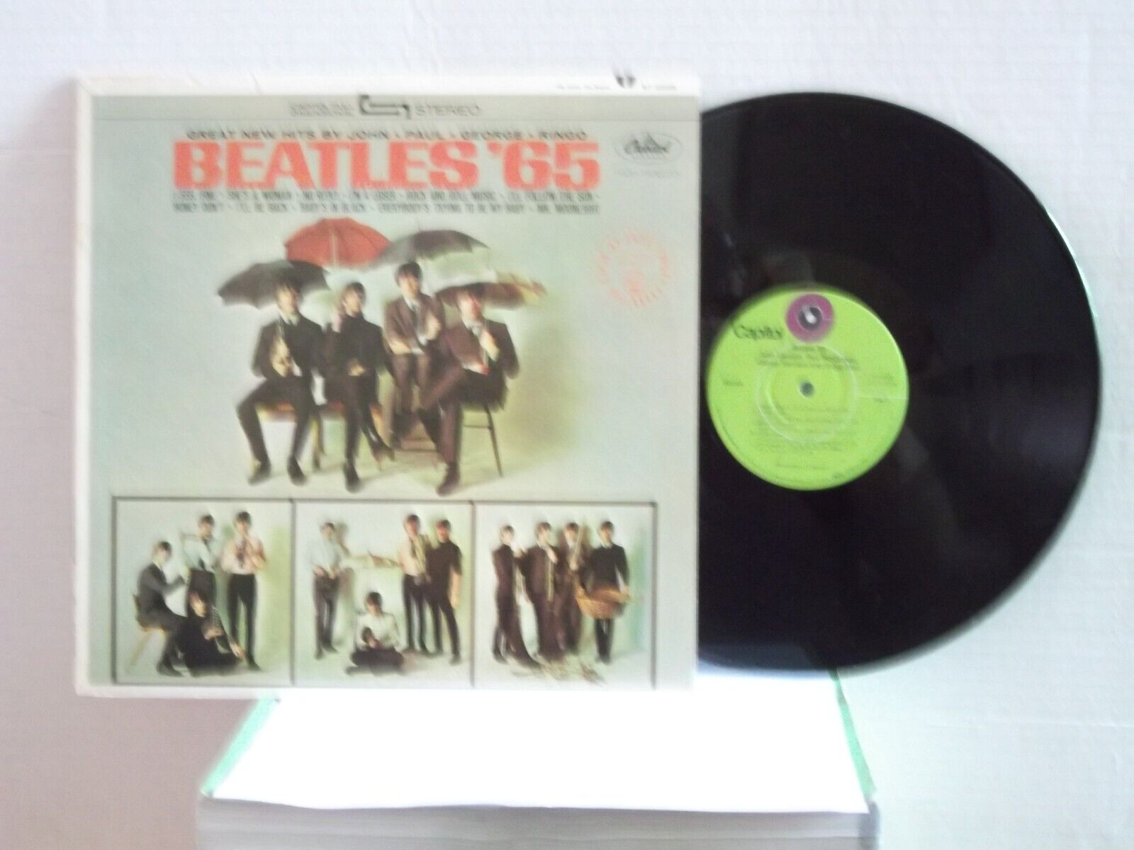 popsike.com - The Beatles,Cap. ST 2228,"Beatles' 65",US,LP,stereo,Lime ...