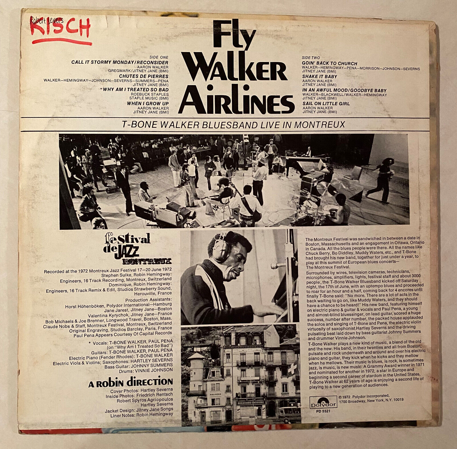 popsike.com - T-BONE WALKER Fly Walker Airlines Live in Montreux Paul ...