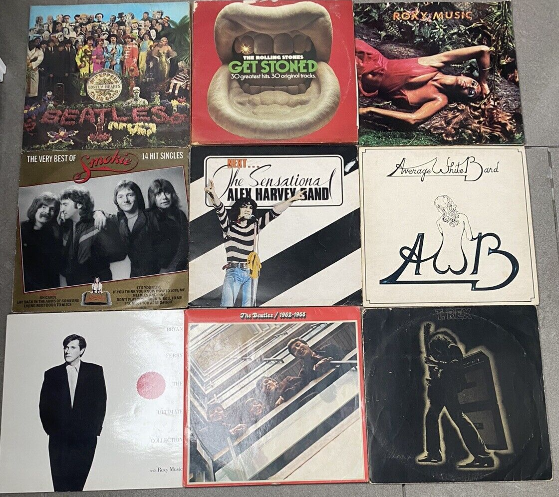 popsike.com - Lps Bundle 9 Vinyl Albums THE BEATLES ROLLING STONES AWB ...