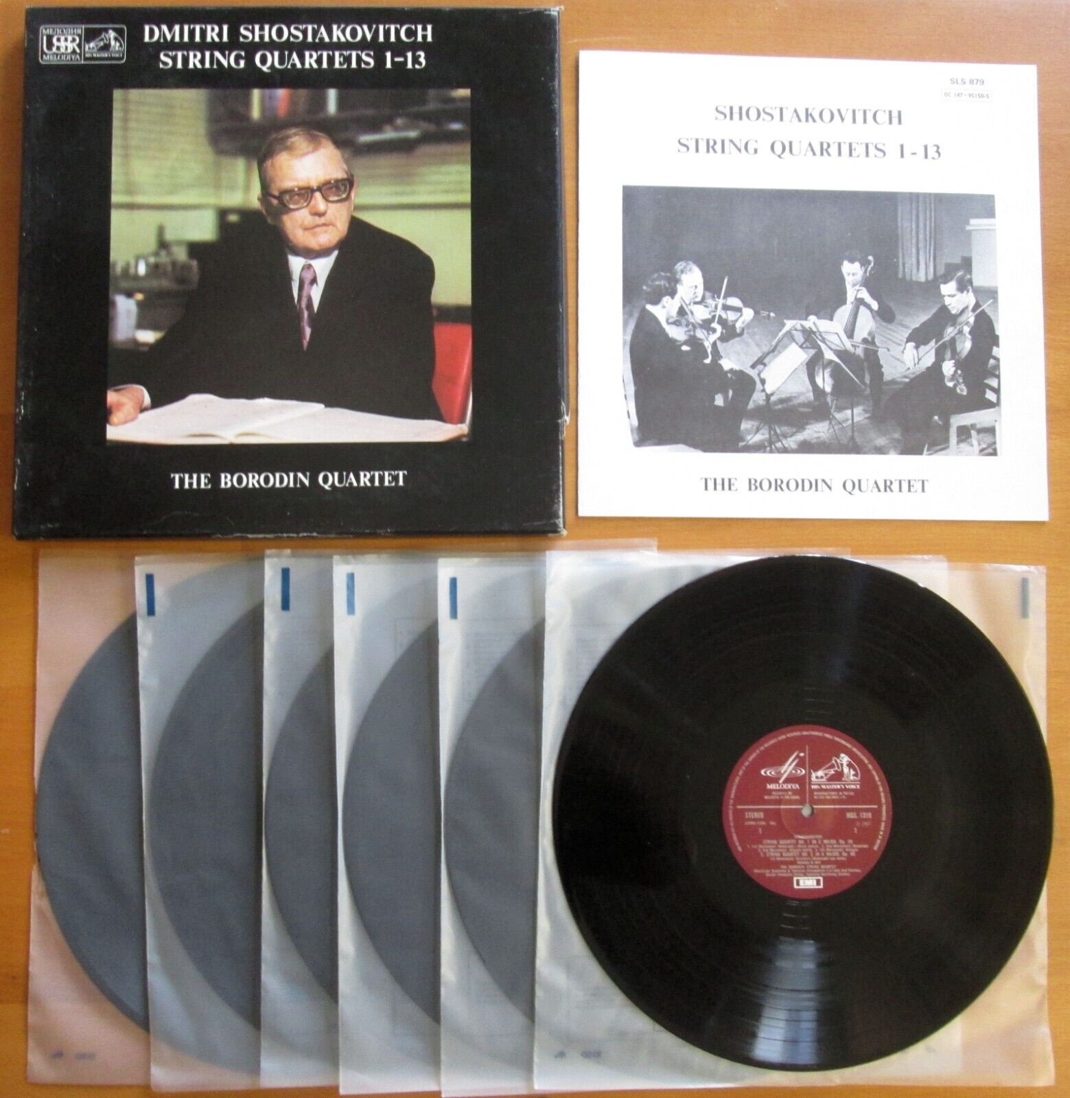 popsike.com - SLS 879 Shostakovich String Quartets 1-13 Borodin Quartet 6LP EMI Melodiya NM/VG ...