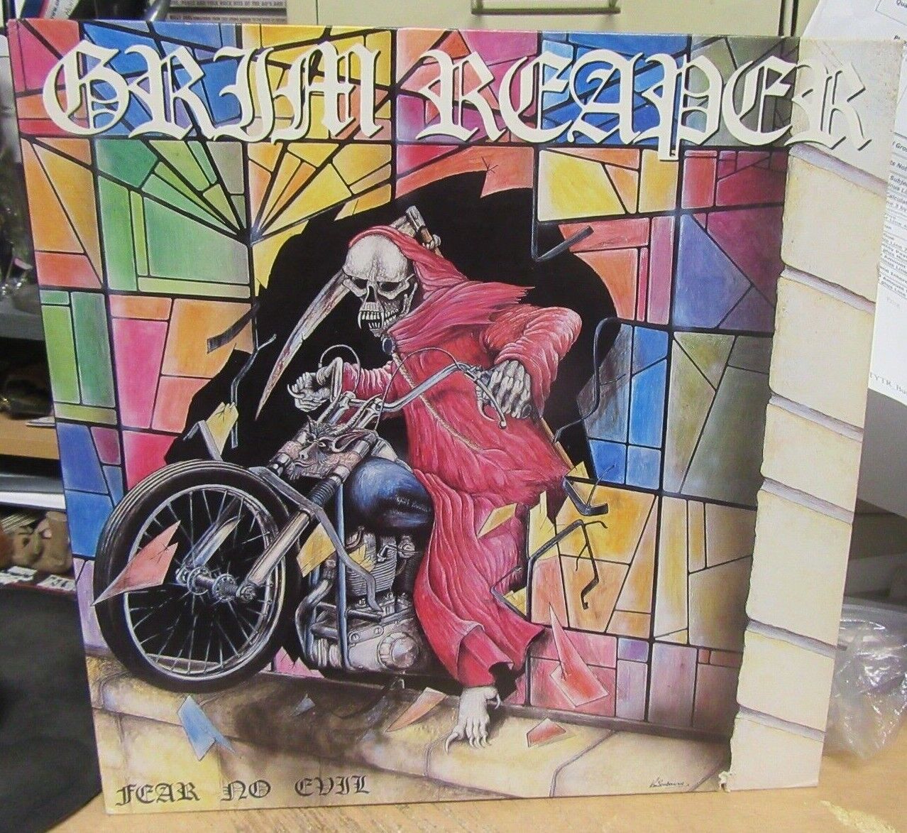 popsike.com - GRIM REAPER RECORD "FEAR NO EVIL" 1985 RCA WITH RARE GRIM ...