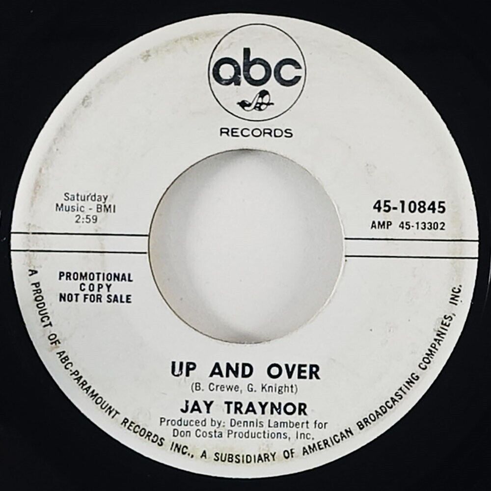 popsike.com - Jay Traynor "Up And Over" Rare Northern Soul 45 ABC Promo ...