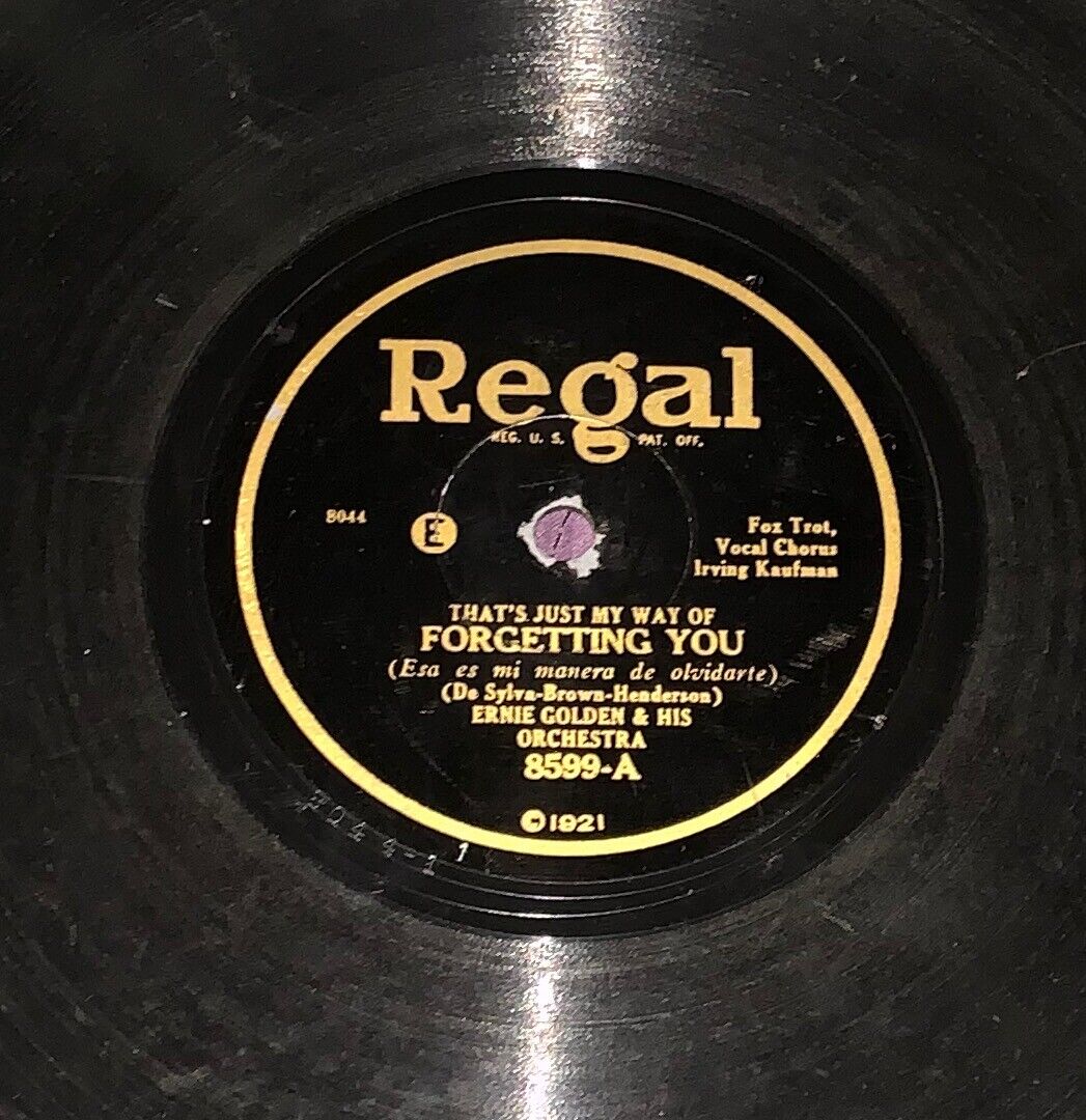 popsike.com - REGAL 8599 ERNIE GOLDEN FORGETTING YOU 78 RECORD FRED ...