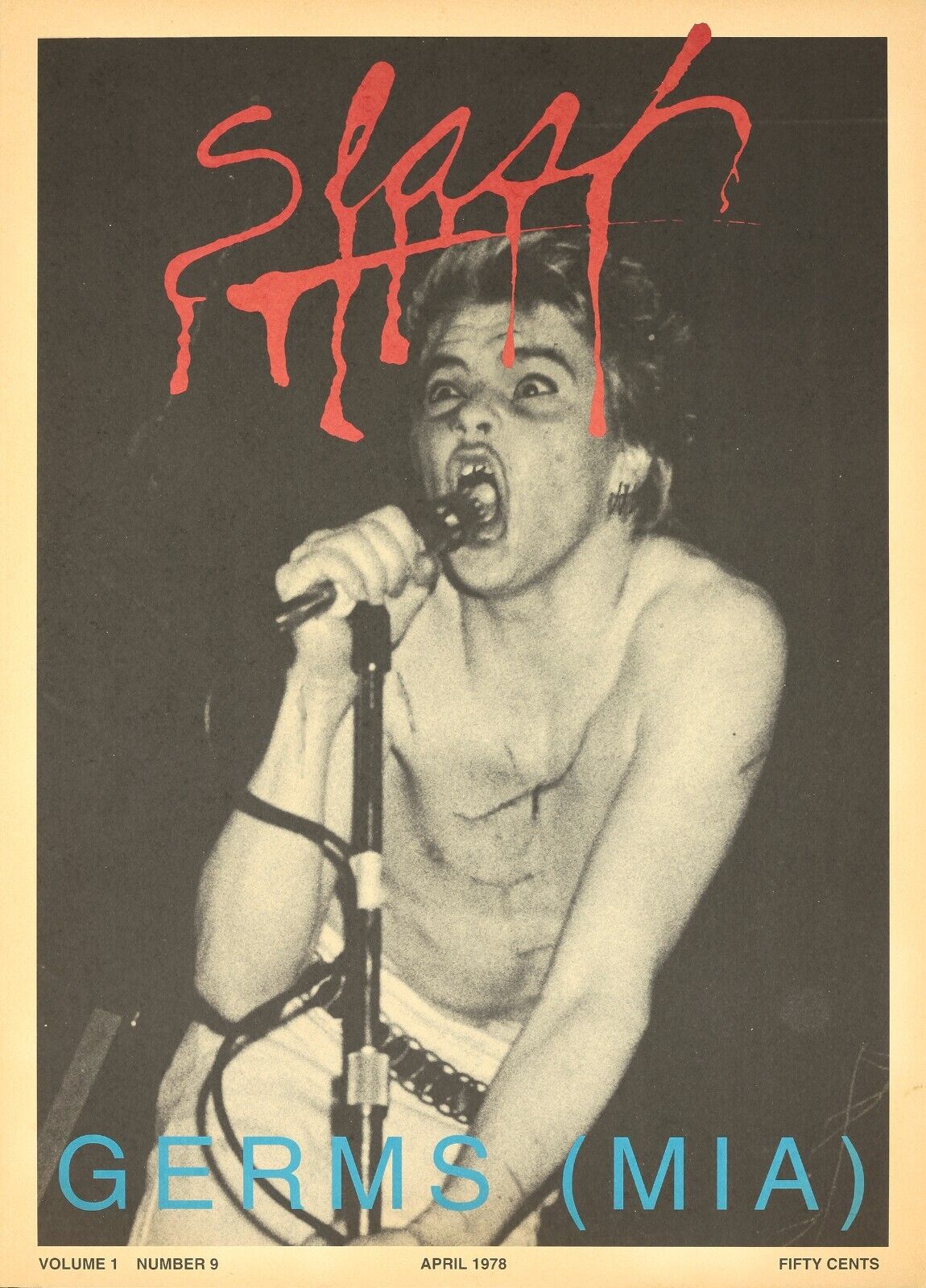 popsike.com - SLASH MAGAZINE GERMS MIA DARBY CRASH 23X32 RARE PUNK ...