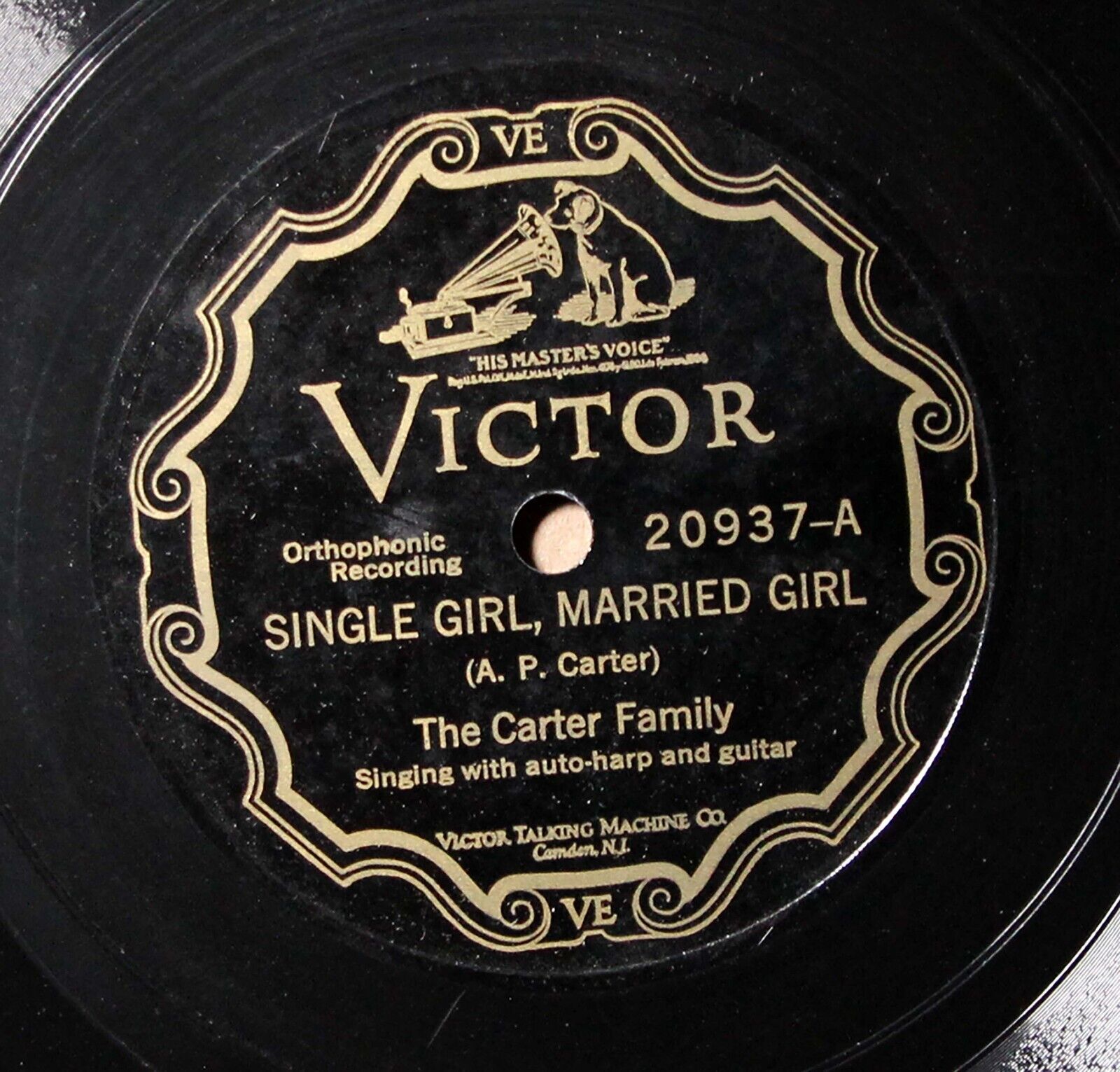 popsike.com - The Carter Family VICTOR 20937 E+ "Single Girl, Married ...