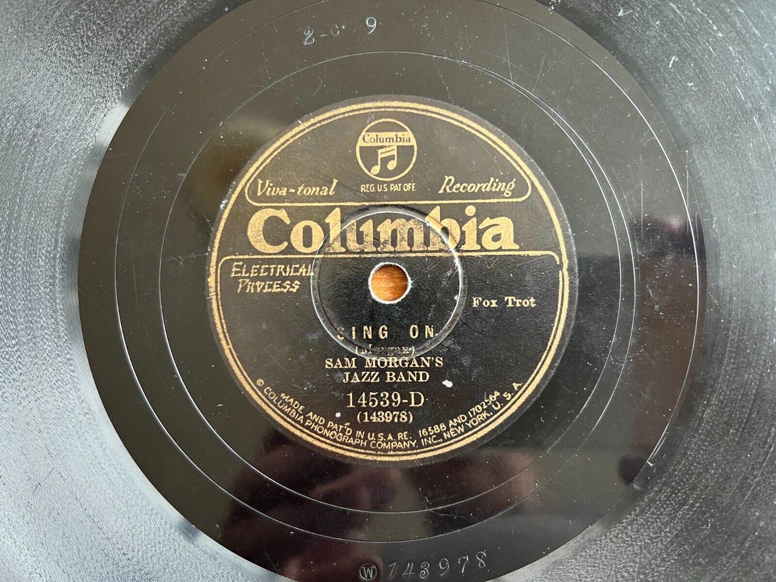 popsike.com - Sam Morgan's Jazz Band - Sing On - Columbia 14539-D V+ ...