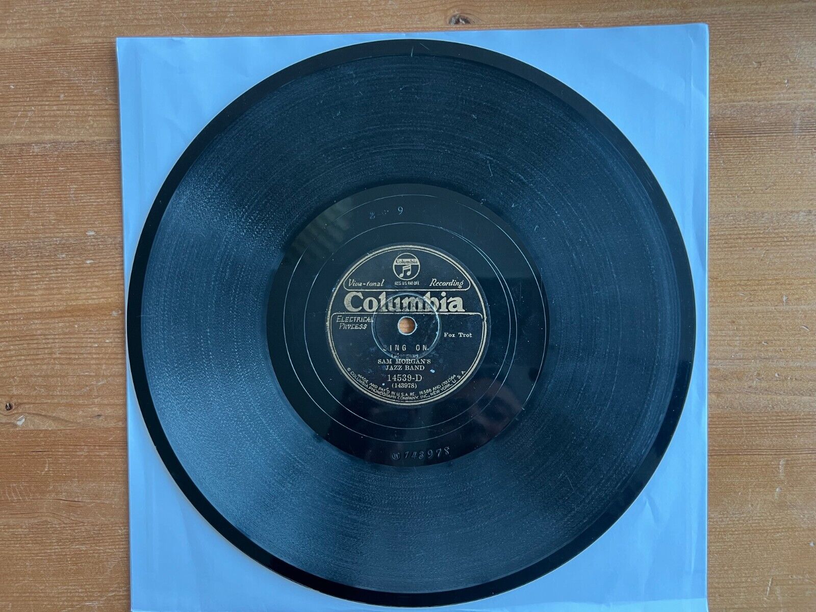 popsike.com - Sam Morgan's Jazz Band - Sing On - Columbia 14539-D V+ ...