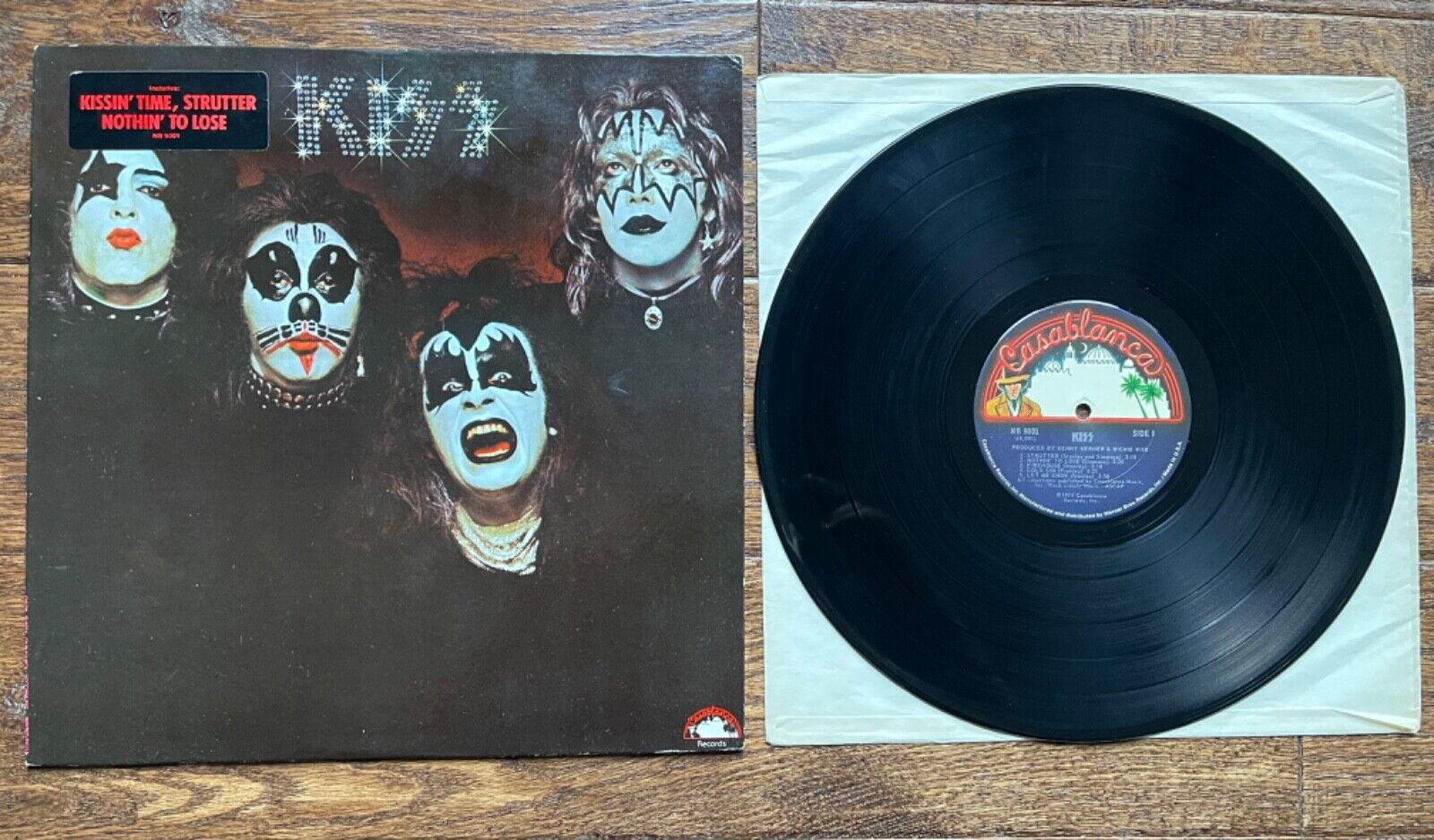 popsike.com - KISS - SELF TITLED - 1974 (NB 9001) w/RARE KISSIN’ TIME ...