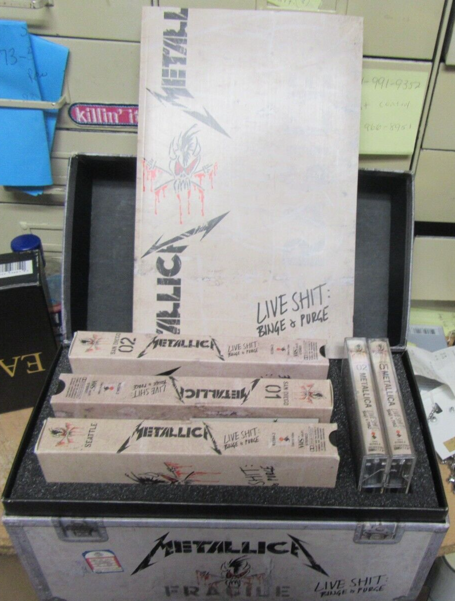 popsike.com - METALLICA LIVE SHIT:BINGE & PURGE RARE BOX SET VHS ...