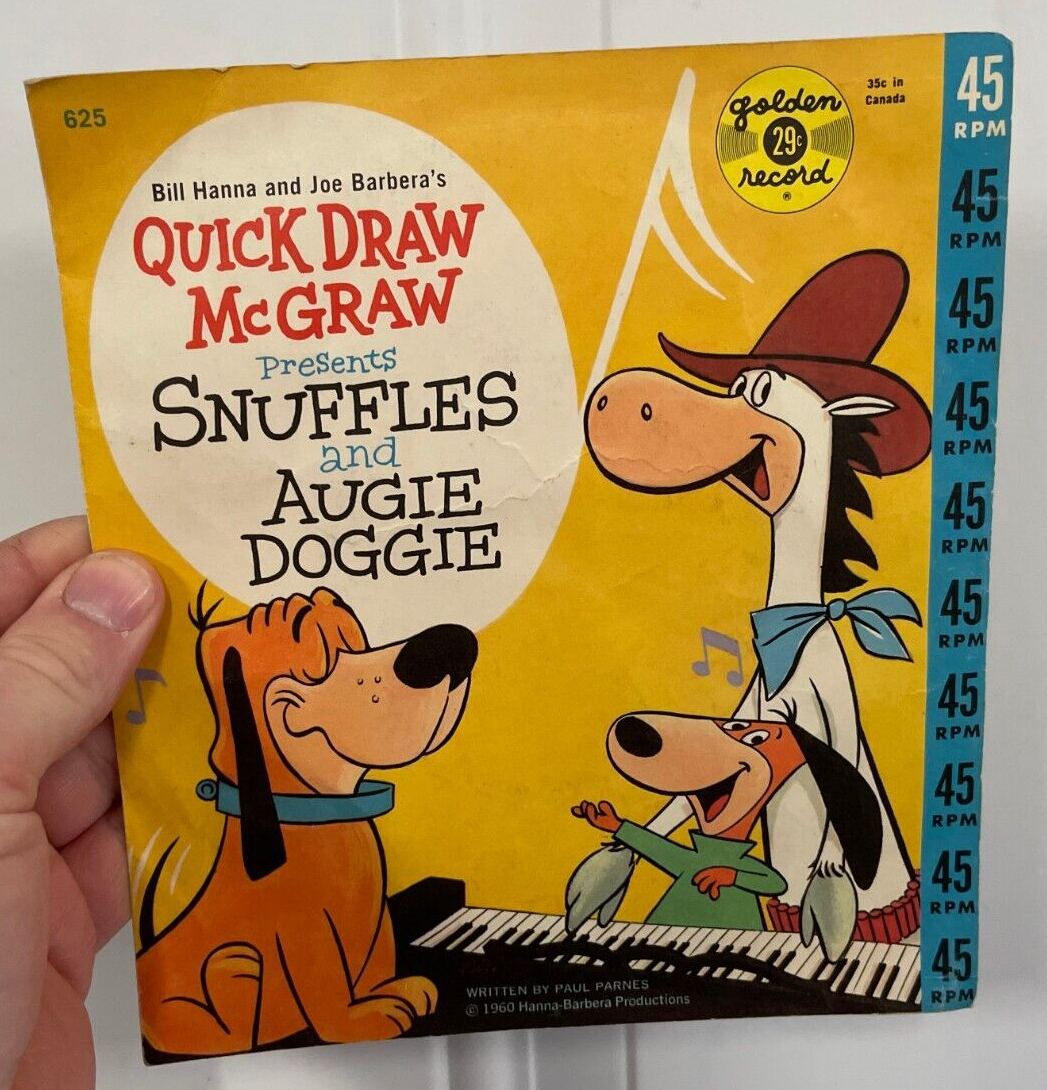 popsike.com - Quick Draw McGraw Presents Snuffles & Augie Doggie 45 Record 1960 Hanna Barbera ...