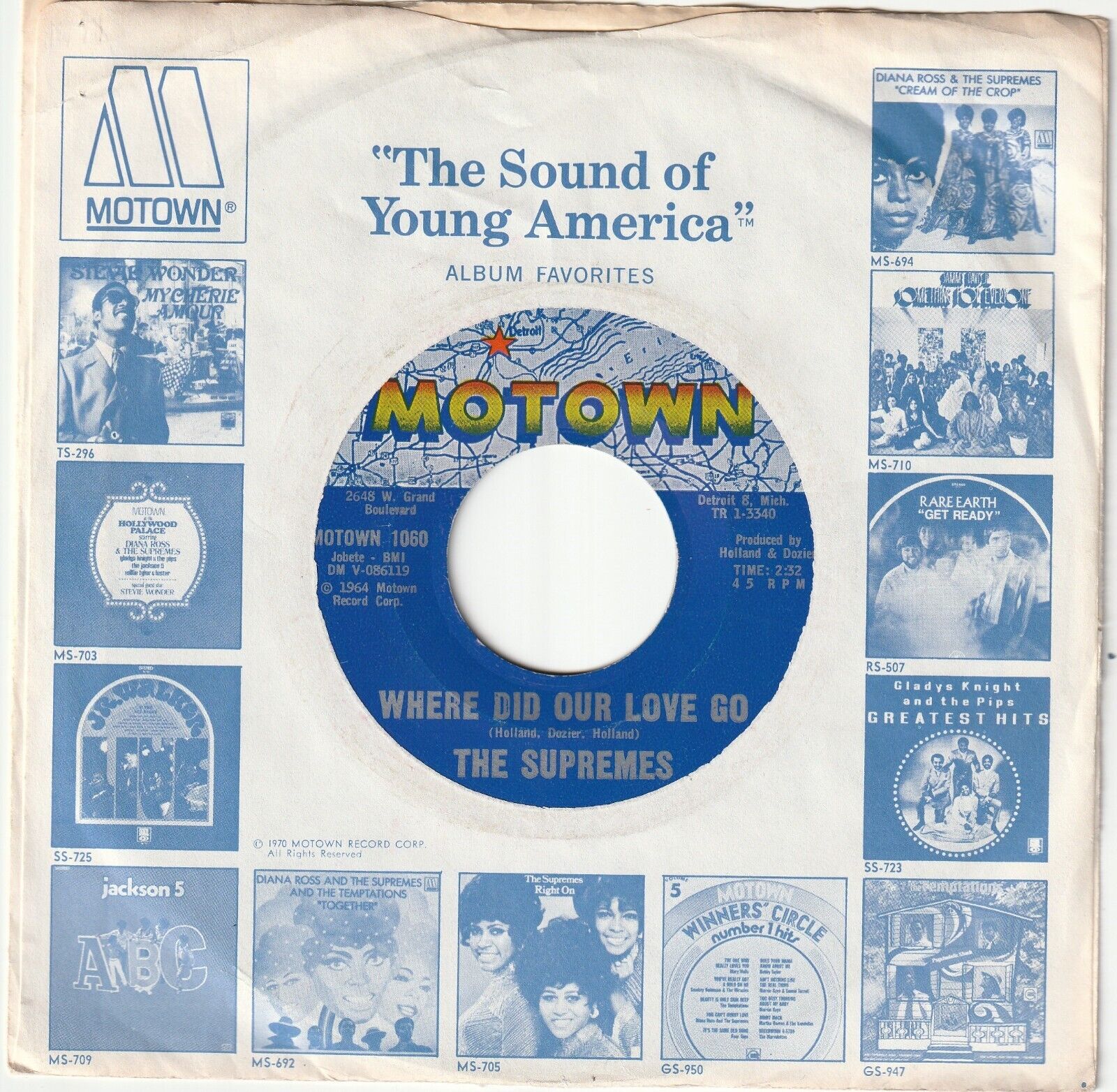popsike.com - The Supremes "Where Did Our Love Go" 1964 Motown 1060 ...