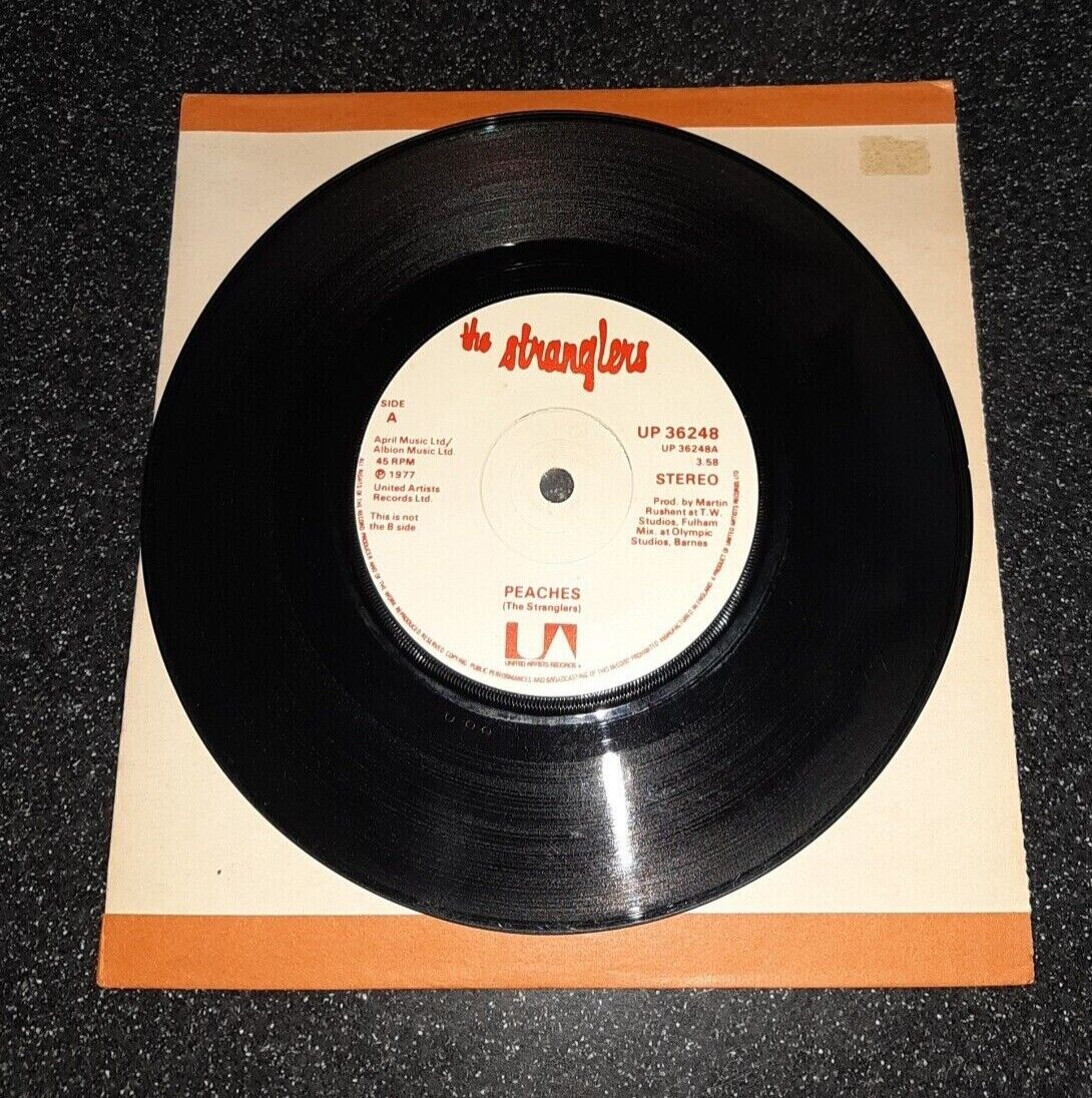 popsike.com - The Stranglers Peaches/Go Buddy Go very rare solid center ...