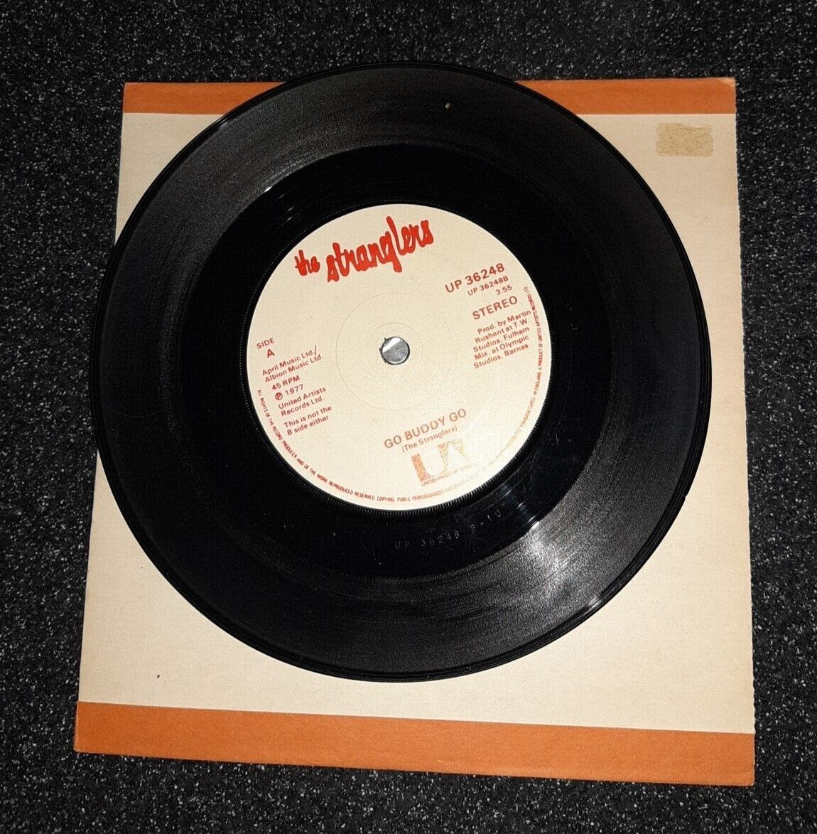 popsike.com - The Stranglers Peaches/Go Buddy Go very rare solid center ...