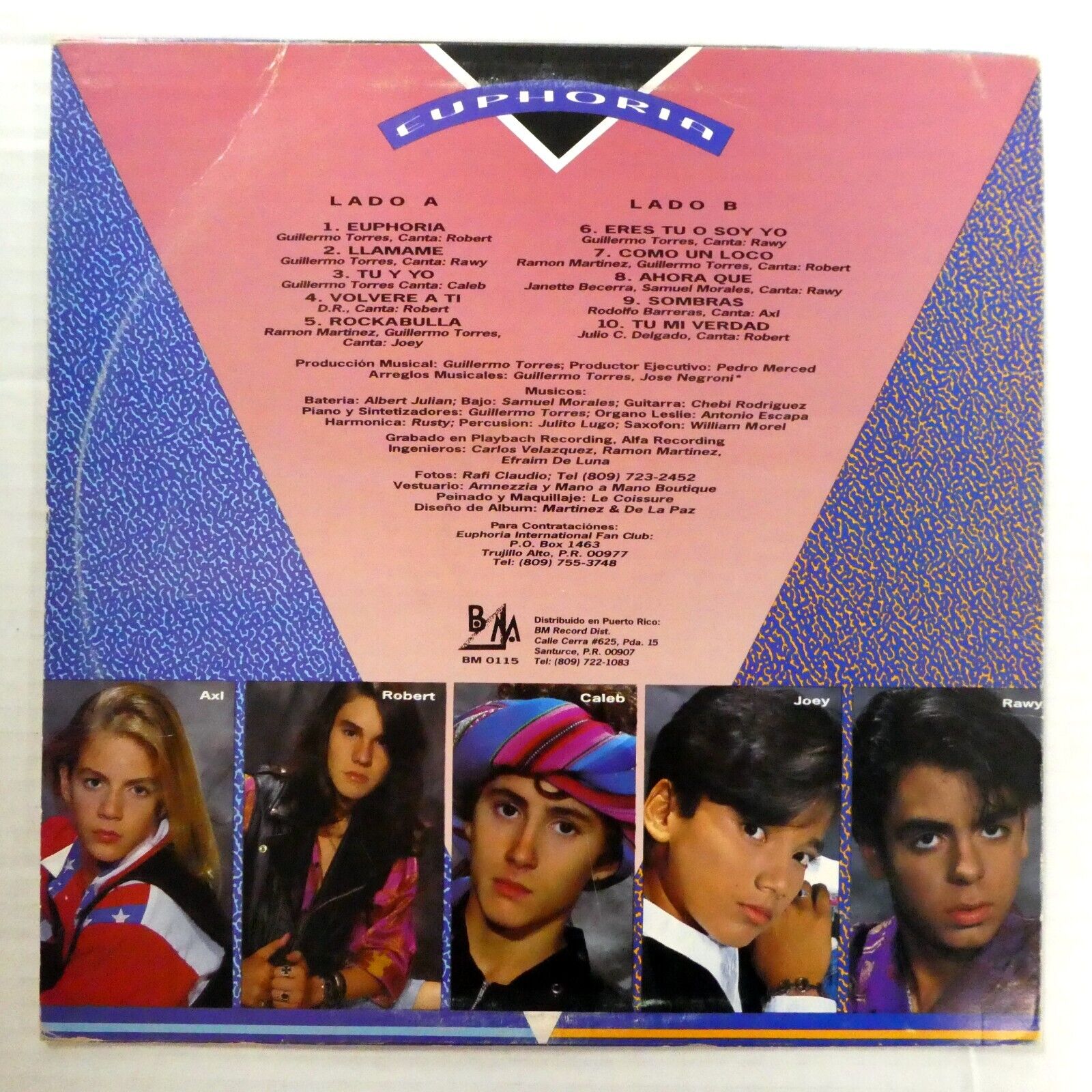 popsike.com - EUPHORIA Puerto Rico Boy Band 1992 LP EX- Menudo members ...