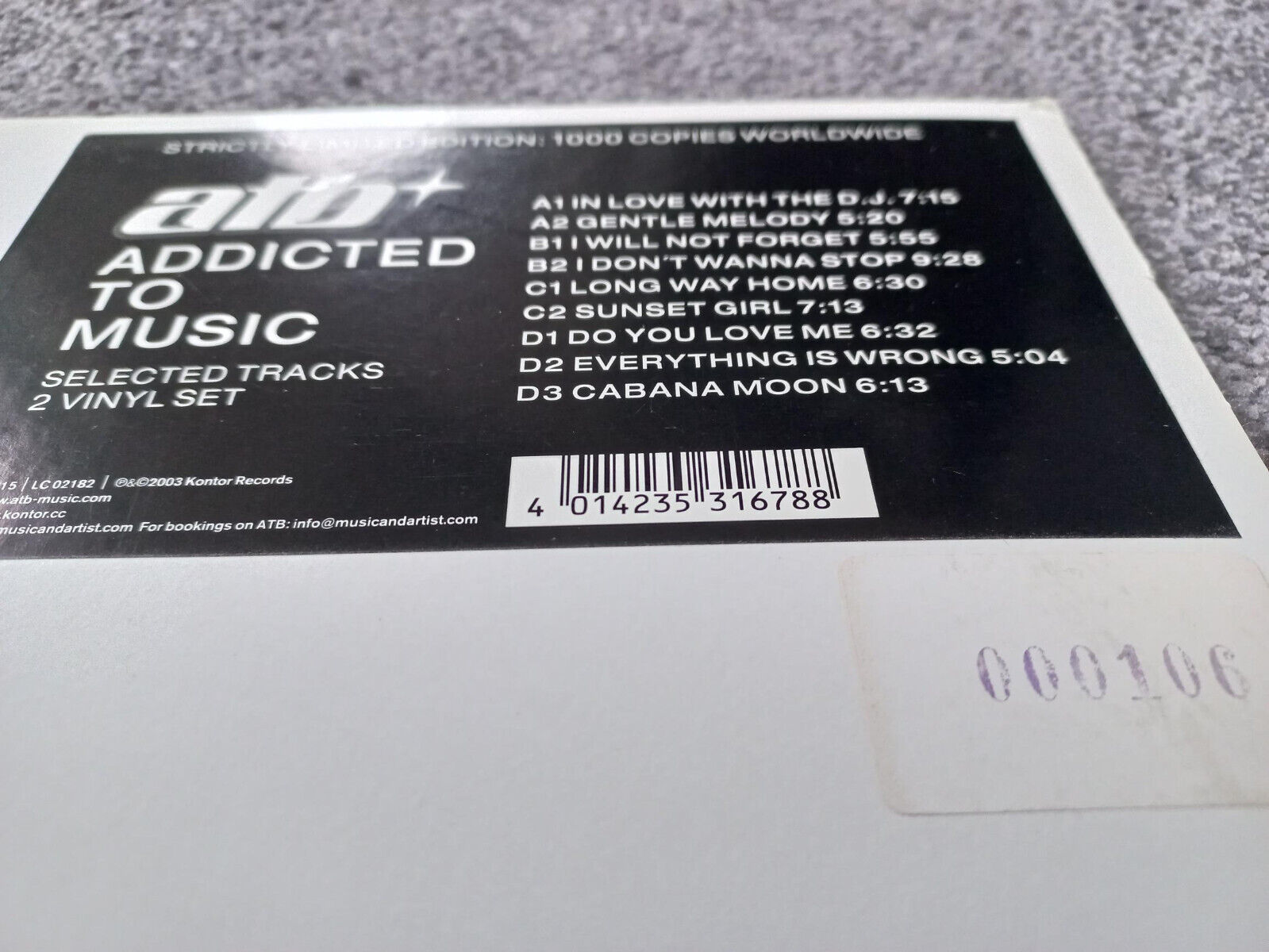 popsike.com - ATB - Addicted to Music (Limited Signed and Numbered 2 ...
