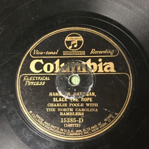 popsike.com - Antique Charlie Poole Columbia 78rpm Record Hangman ...