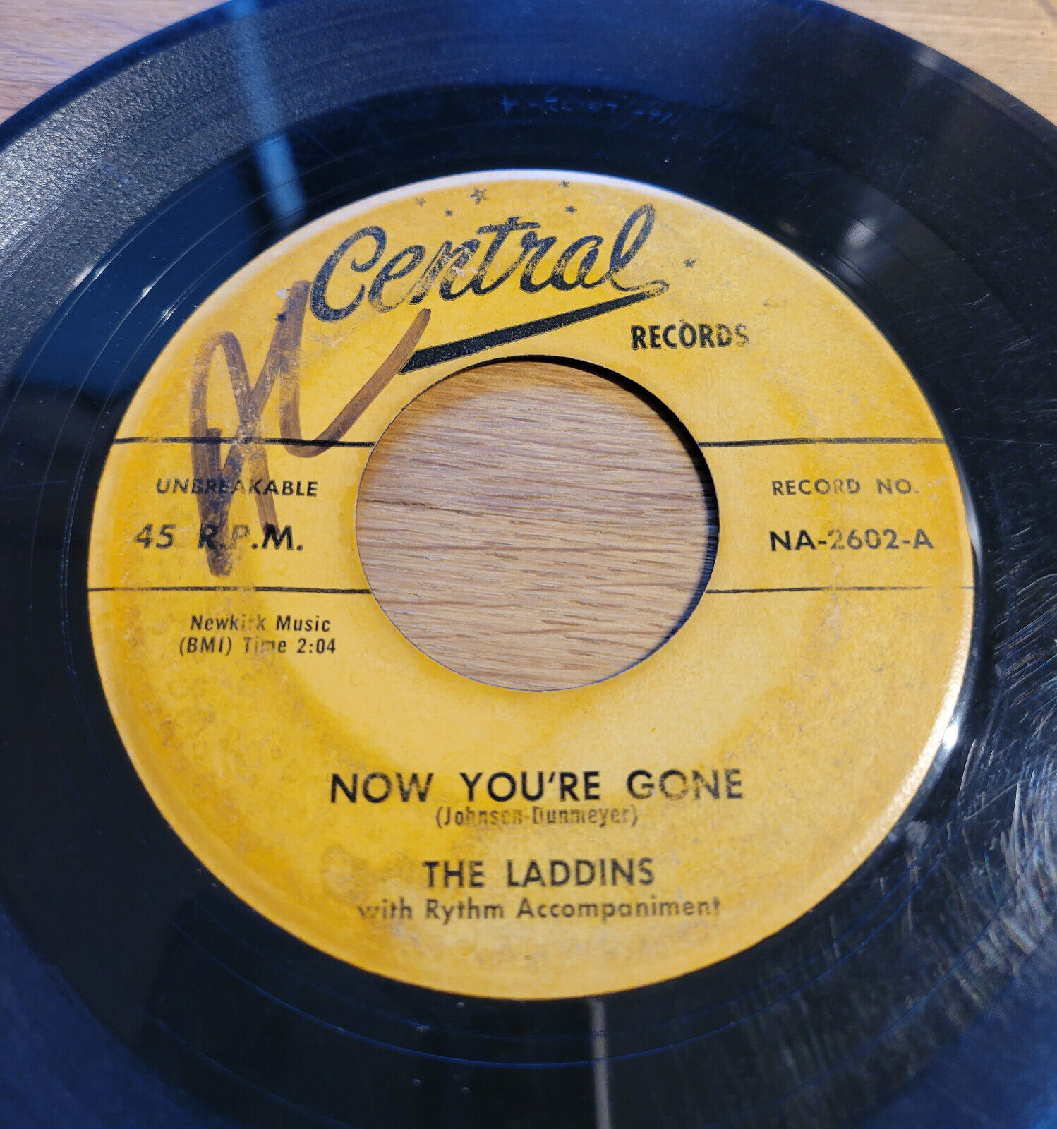 popsike.com - Rare Doo Wop 45 The Laddins " Now You're Gone" / "Did It ...