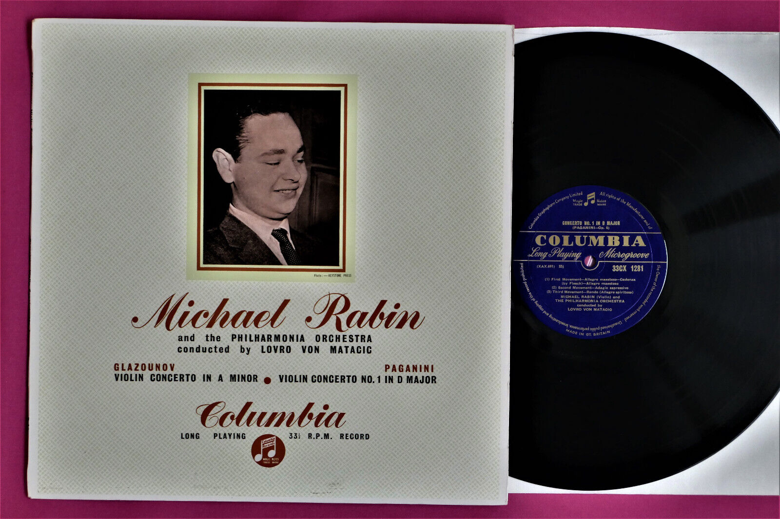 popsike.com - MICHAEL RABIN - GLAZOUNOV / PAGANINI - PHIL ORCH./MATACIC ...