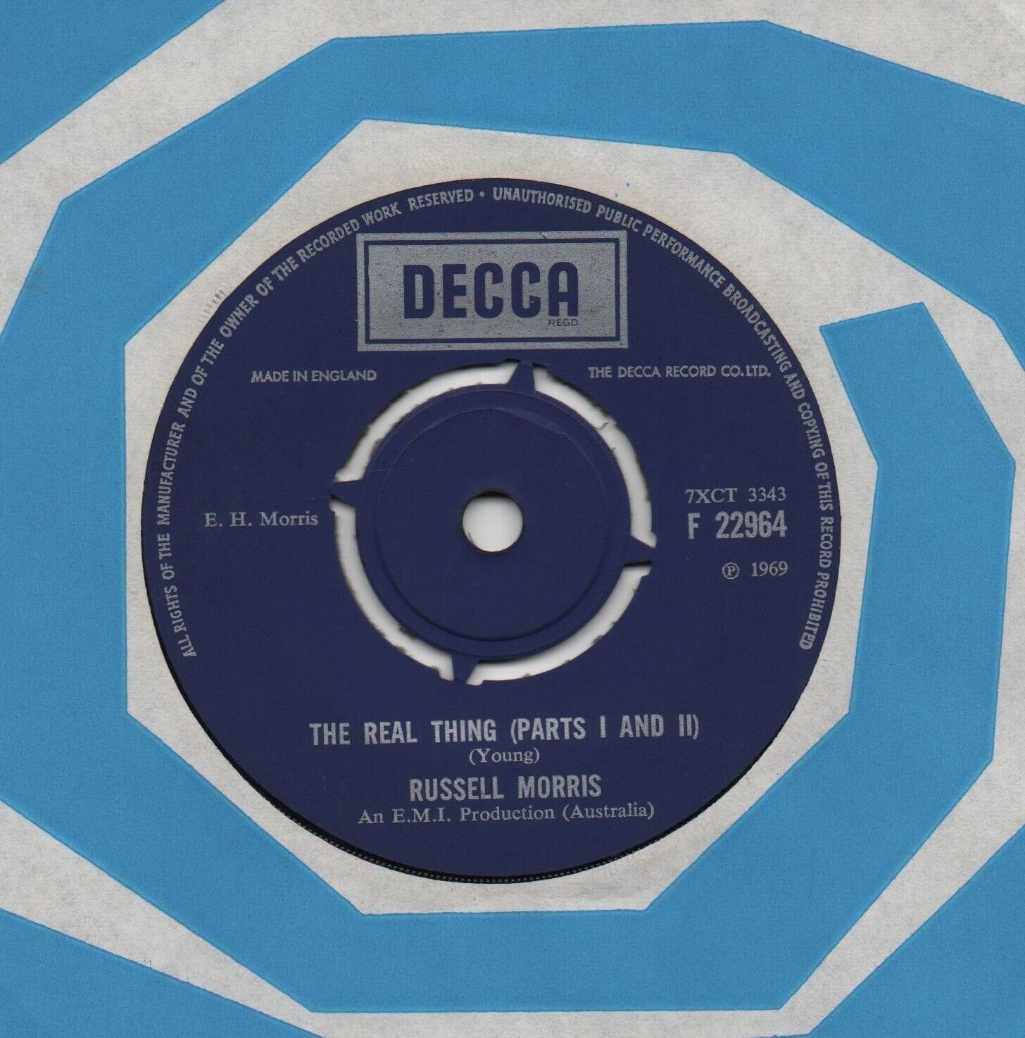 popsike.com - RUSSELL MORRIS the real thing*it's only a matter of time 1969 UK DECCA PSYCH 45 ...