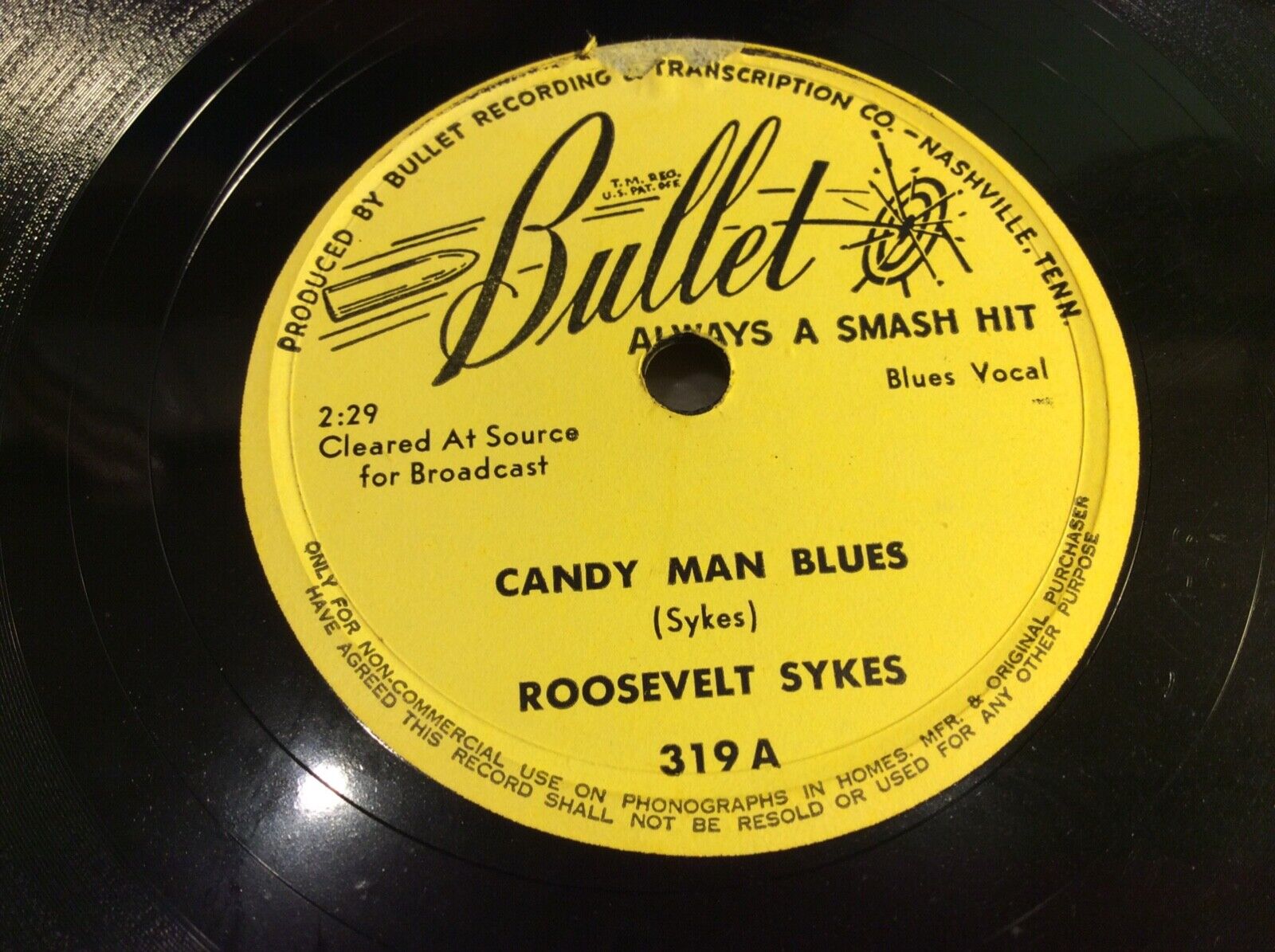 popsike.com - ROOSEVELT SYKES (w/ HENRY TOWNSEND GUITAR) BULLET 319 ...