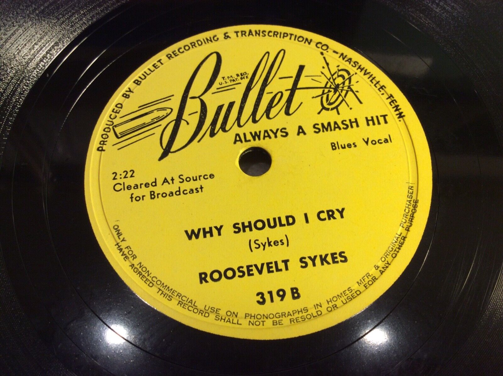 popsike.com - ROOSEVELT SYKES (w/ HENRY TOWNSEND GUITAR) BULLET 319 ...