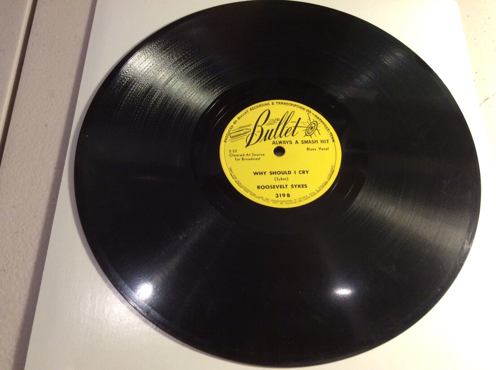 popsike.com - ROOSEVELT SYKES (w/ HENRY TOWNSEND GUITAR) BULLET 319 ...