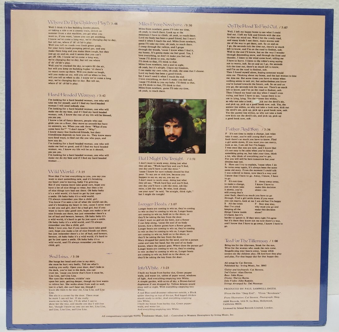 popsike.com - cat stevens Tea For The Tillerman 1970 A&M LP Sealed DBX ...