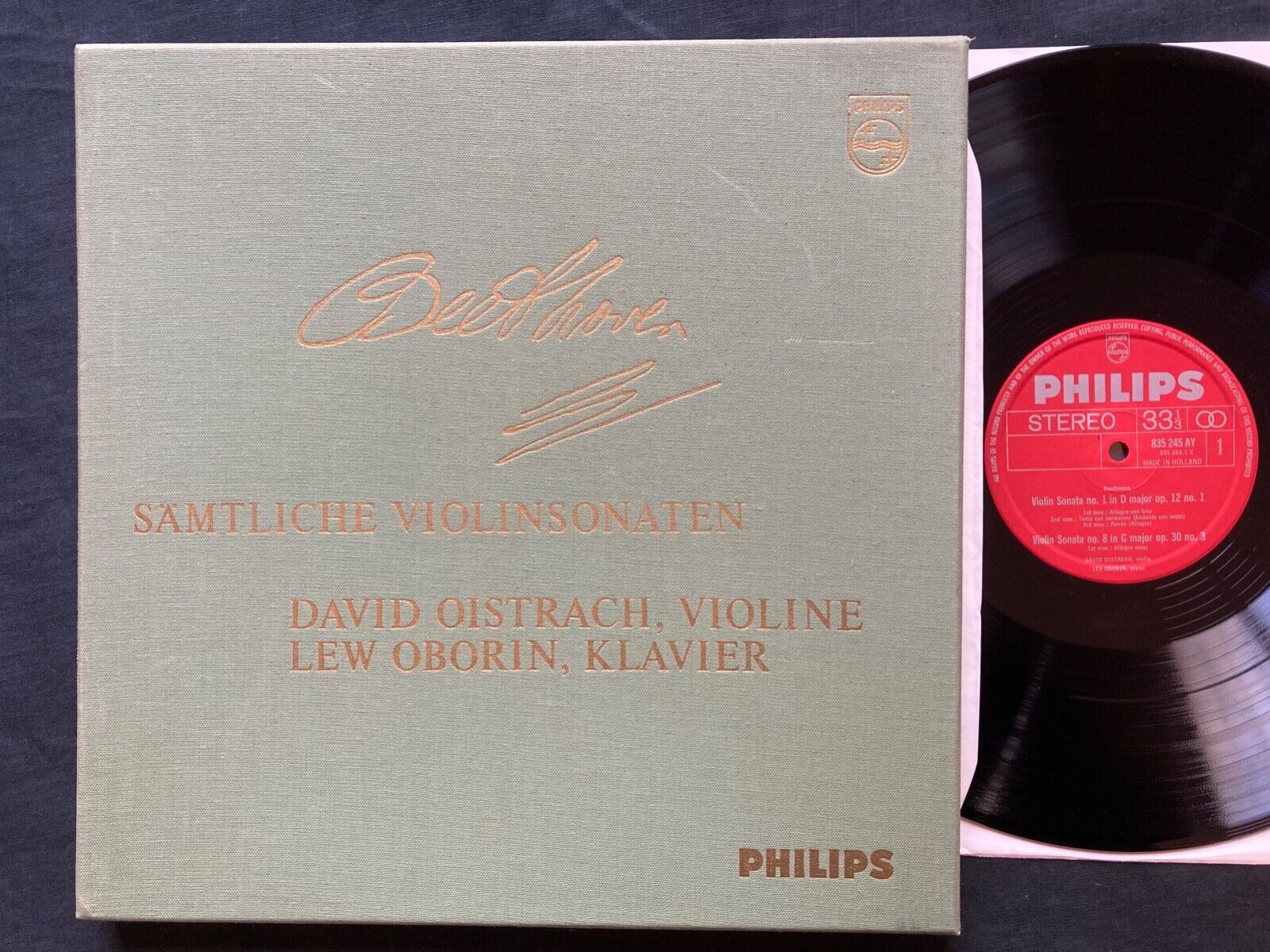popsike.com - NM - DAVID OISTRAKH - LEV OBORIN - Beethoven Complete Violin Sonatas - 4 lp Box ...