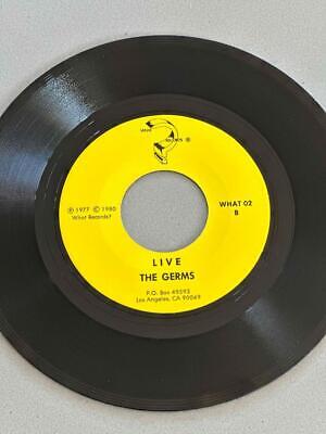 popsike.com - The Germs - Forming/Live * 1982 What ? Punk 45 RP Hear ...