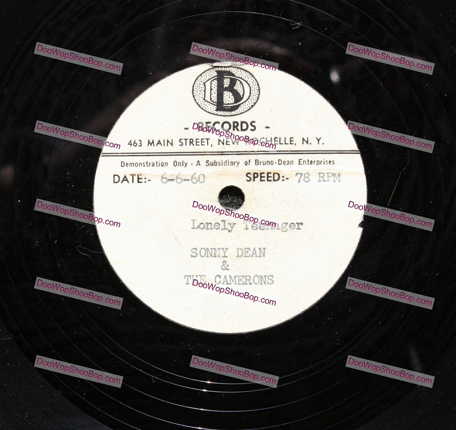 popsike.com - SONNY DEAN & CAMERONS Doo Wop 10" ACETATE 78rpm Cheryl b ...