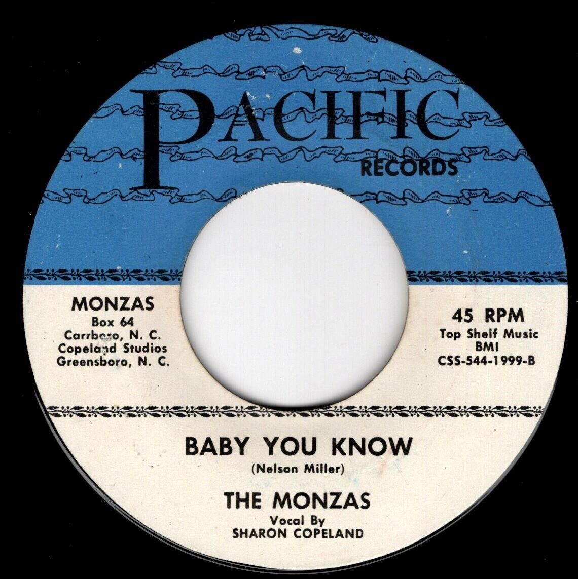 popsike.com - MONZAS - BABY YOU KNOW/WHERE IS LOVE - CAROLINA SWEET ...
