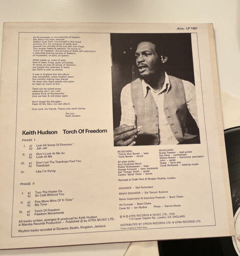 popsike.com - KEITH HUDSON Torch Of Freedom LP 1975 Vinyl Atra Records ...