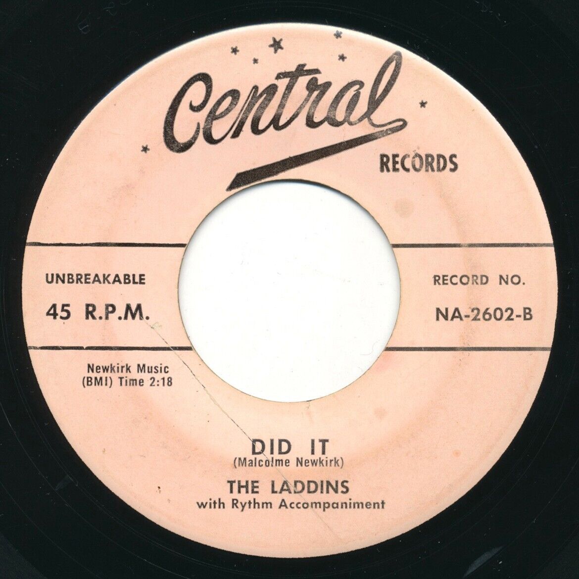 popsike.com - LADDINS - Now You're Gone / Did It - CENTRAL - Doo Wop 45 ...