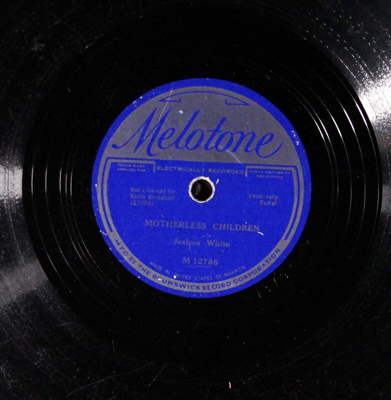 popsike.com - Joshua White MELOTONE 12786 POOR "Motherless Children ...