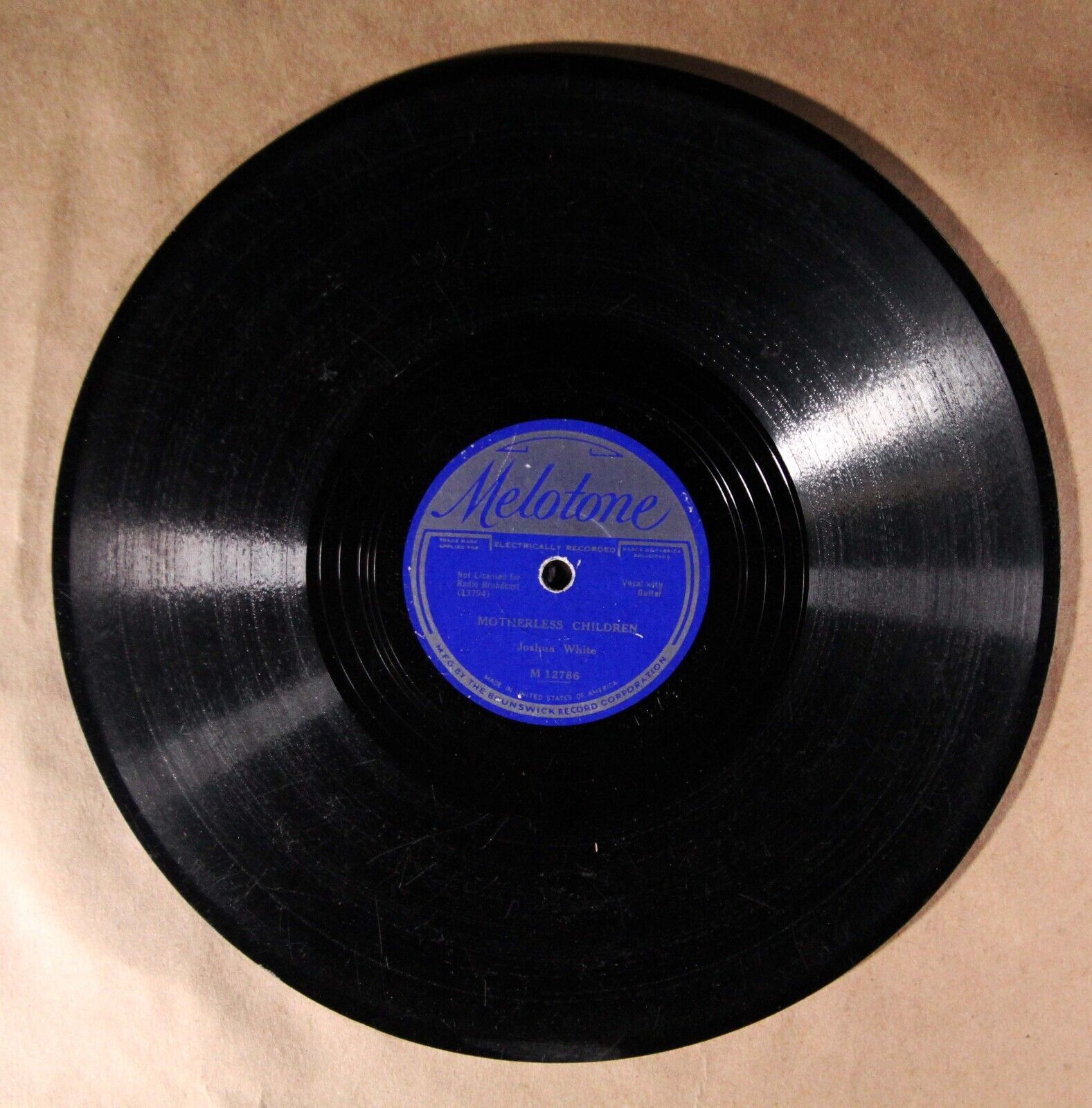 popsike.com - Joshua White MELOTONE 12786 POOR "Motherless Children ...