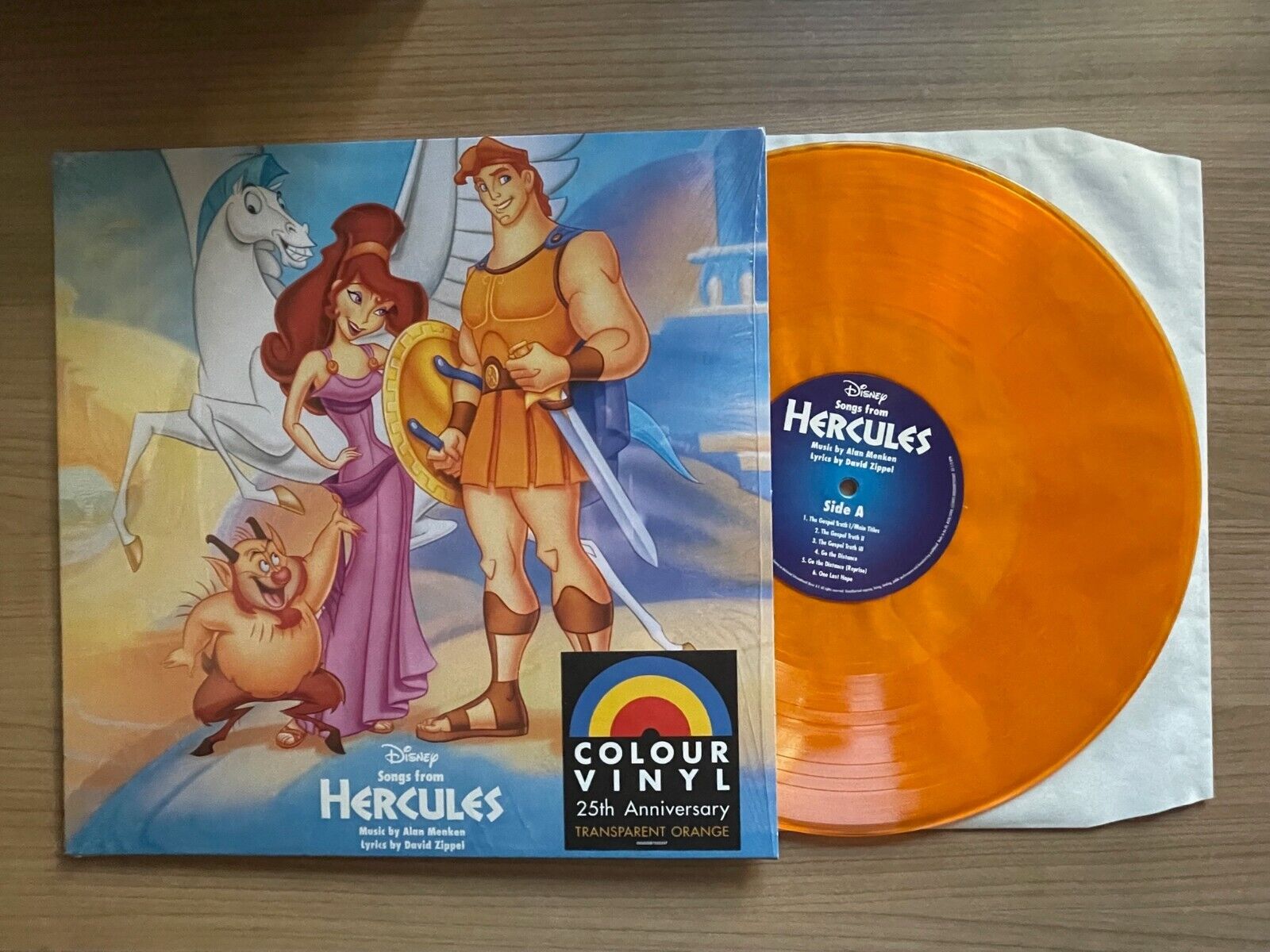 popsike.com - DISNEY - HERCULES - SOUNDTRACK OST - ORANGE COLORED VINYL ...