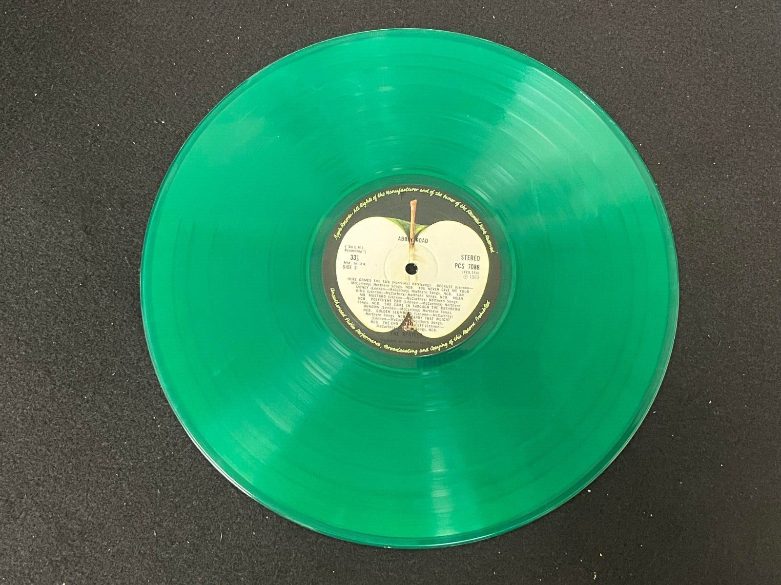 popsike.com - THE BEATLES ABBEY ROAD GREEN VINYL PCS 7088 - auction details