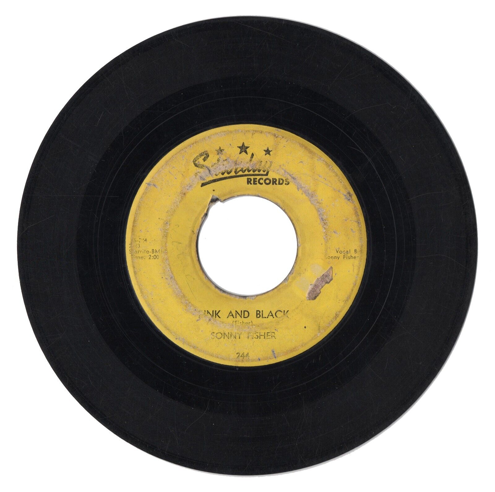 popsike.com - Rare Rockabilly 45: SONNY FISHER ((HEAR)) "PINK AND BLACK ...