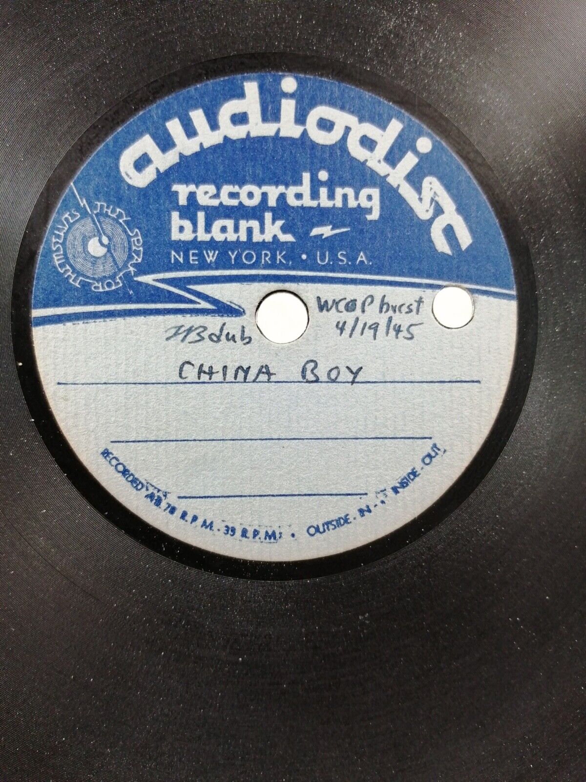 popsike.com - Sidney Bechet - 78 rpm - Audiodisc recording blank - New ...