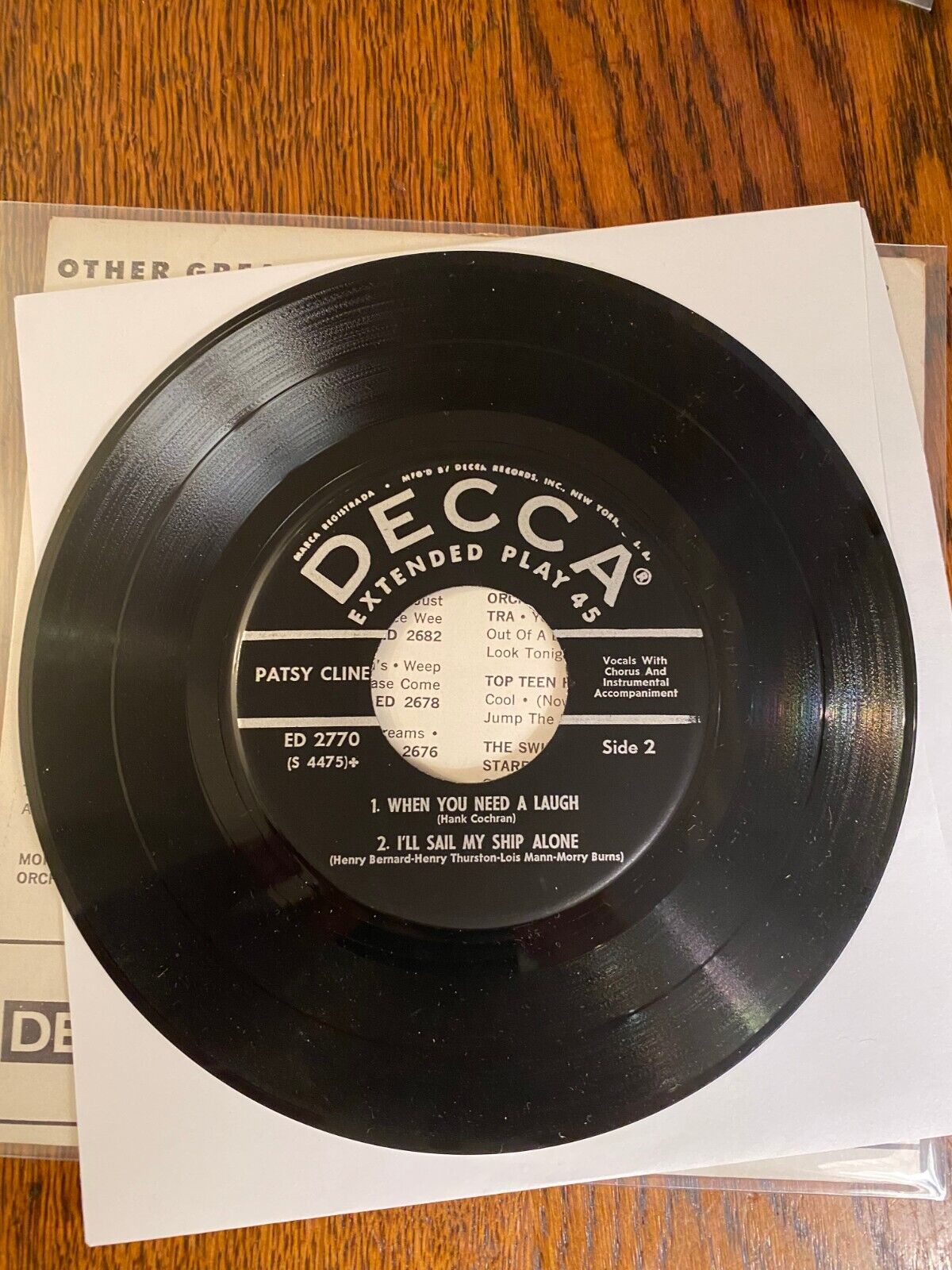 popsike.com - Patsy Cline 45 RPM Decca EP – Someday You’ll Want Me To ...