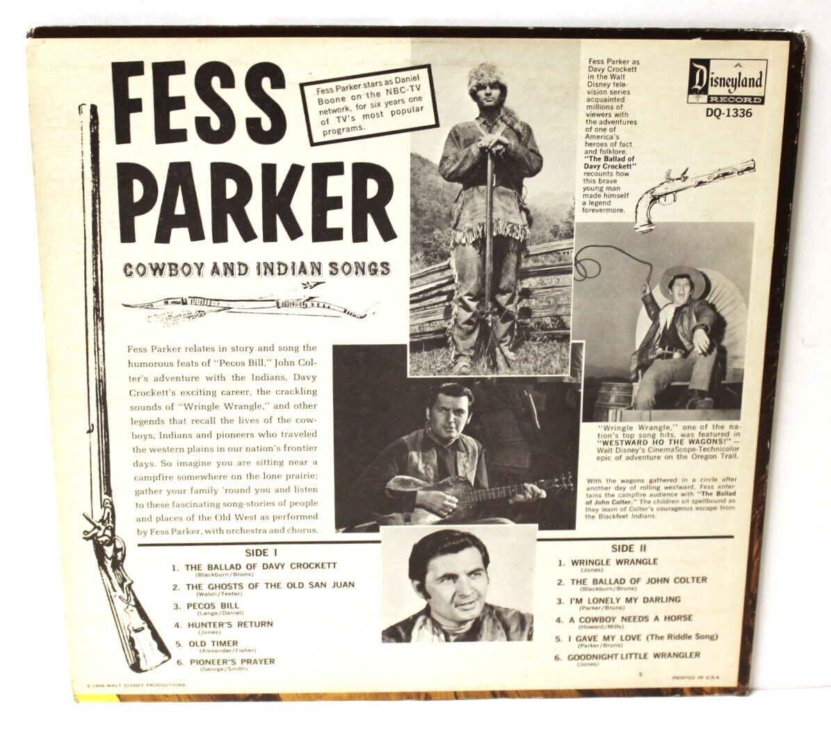 popsike.com - Disneyland Fess Parker Cowboy And Indian Songs Vinyl ...