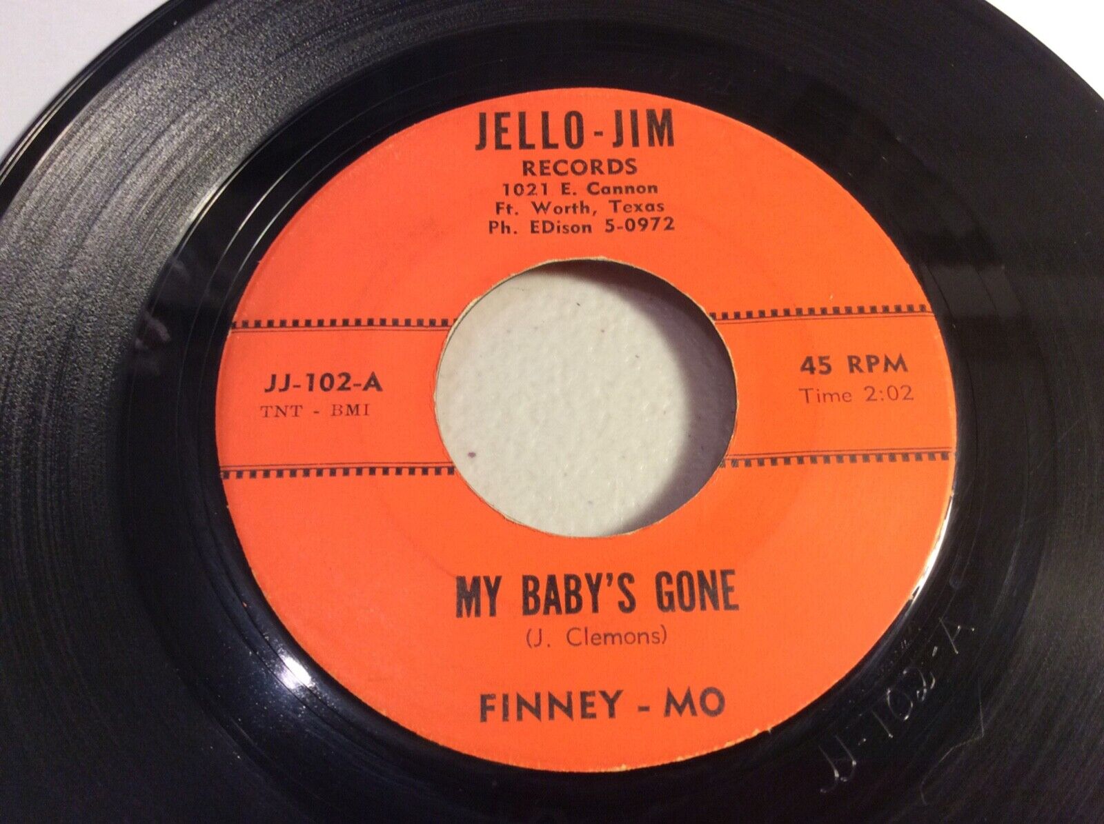 popsike.com - FINNEY-MO-JELLO JIM 102-MY BABY'S GONE/SHAKE THAT THING ...