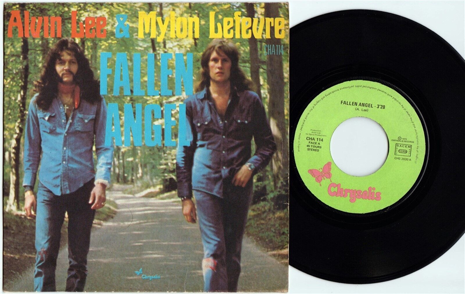 popsike.com - ALVIN LEE & MYLON LEFEVRE 'Fallen Angel' 1973 French 7 ...
